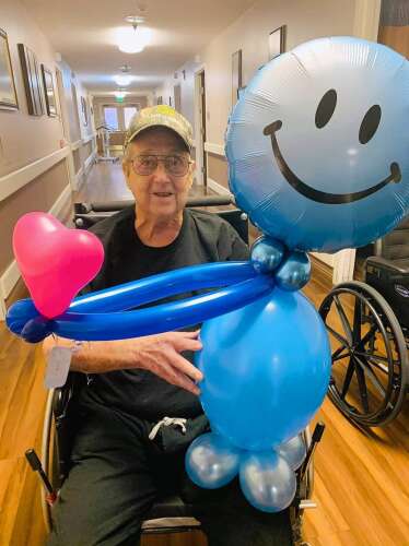 Adopt-a-Grandparent program brings balloon buddies to nursing homes