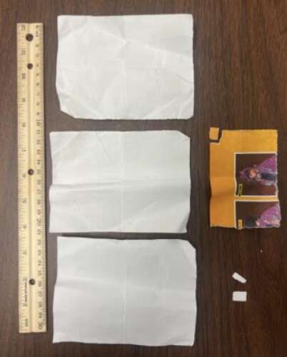 Sheriff warns of drug-soaked pieces of paper