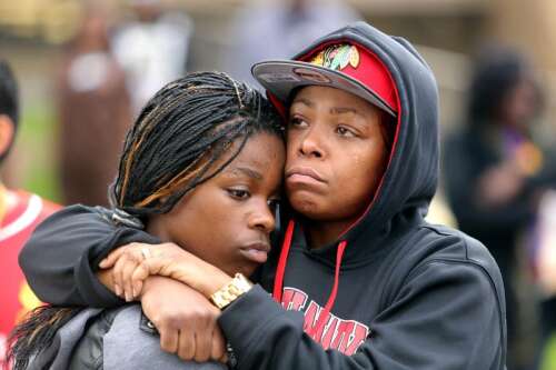 Small but angry protest against Justus Howell decision in Waukegan