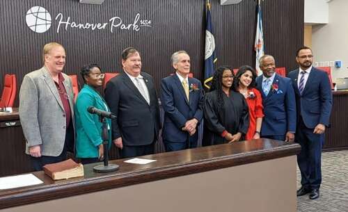 Hanover Park trustees sworn in by daughter of one, 1st Black female ...