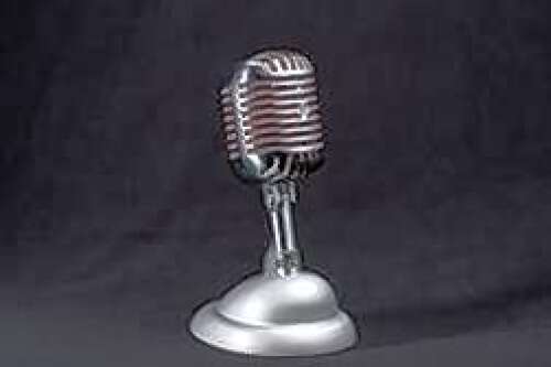 Microphone from Shure in Niles part of museum display