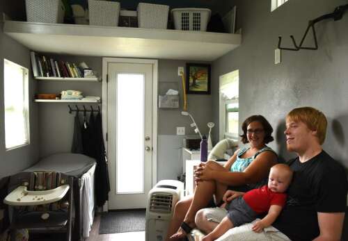 How a couple and their baby live in a 196-square-foot house near Elgin