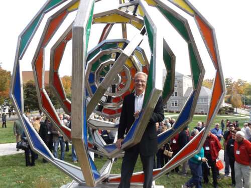 Guy J. Bellaver sculpture dedicated at W & J College