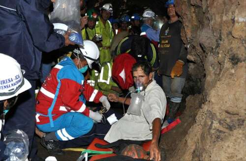 Peruvian miners rescued from collapsed mine