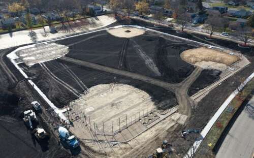 Suburban Skyview: New floodwater basin, ball fields at Nicholas-Dowden Park