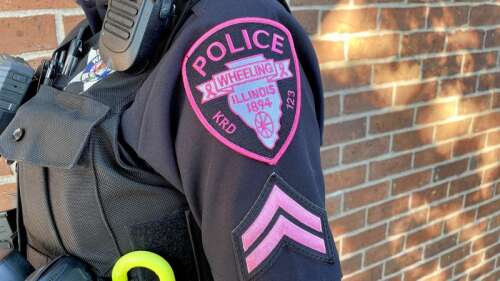 Wheeling police wearing pink patches to increase breast cancer awareness