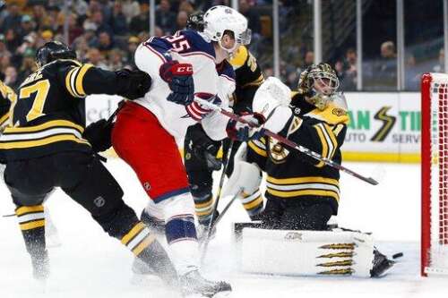 Marchand does it again in OT as Bruins beat Blue Jackets 2-1