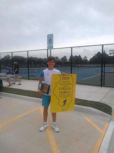 Winning moment for Warren tennis player