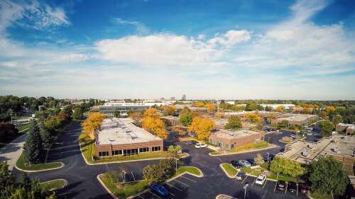 Suburban single-story office buildings without amenities experiencing ...