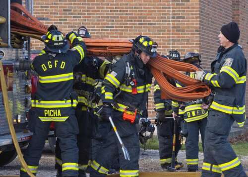 Local fire departments conduct training exercises at Midwestern U.