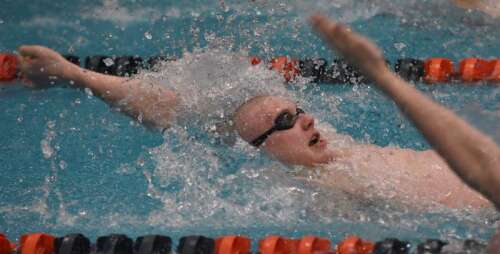 St. Charles North's Joe Myhre state 100 free champ
