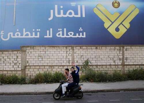 Satellite firm stops Hezbollah TV broadcasts in Lebanon