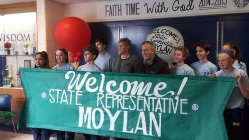 Moylan visits schools for Catholic Schools Week