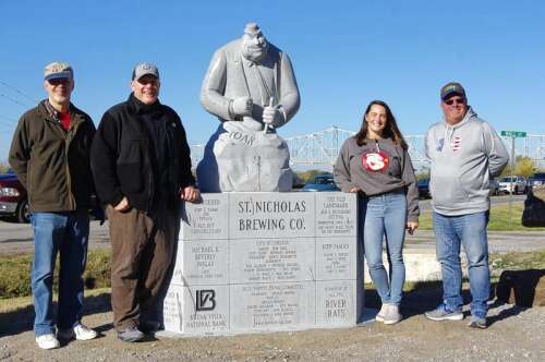 Toar, newest member of Popeye Trail, arrives at St. Nicholas Landmark