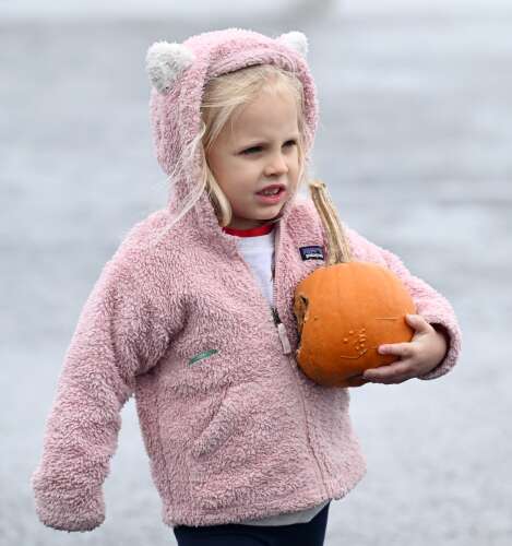 A smashing time: Flying pumpkins add excitement to collection event
