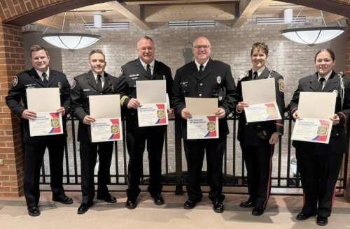 Barrington firefighters honored for saving driver of an overturned truck