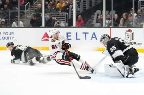 Connor Bedard scores for 3rd straight game, Blackhawks hold off Kings 2-1