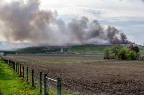 Landfill fire sends huge smoke plume over northern Indiana