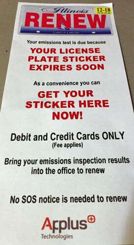 Pairing emissions test, sticker renewal is convenient - for a fee