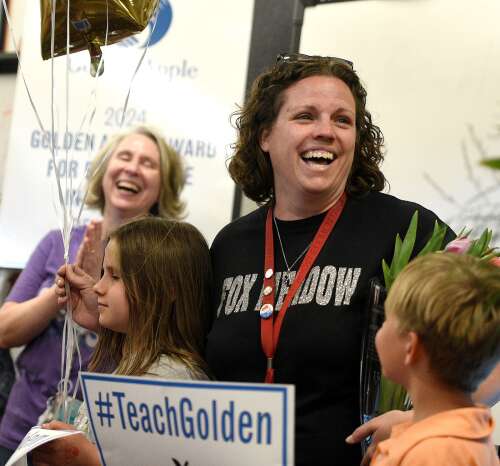 South Elgin kindergarten teacher surprised with Golden Apple award