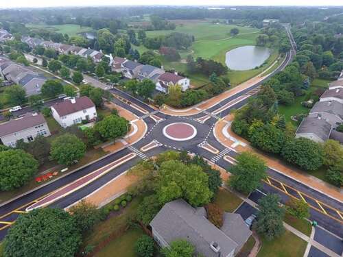 Gurnee mini-roundabout project complete