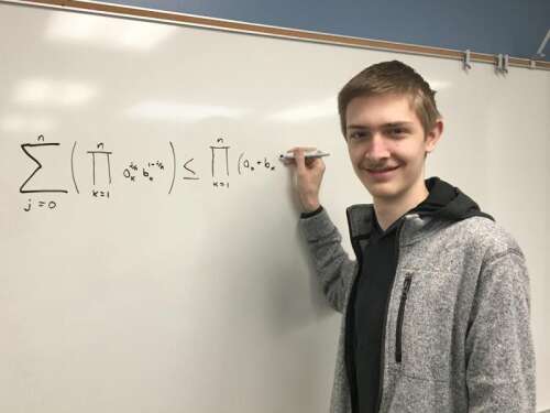 CLC student earns perfect score in national math competition