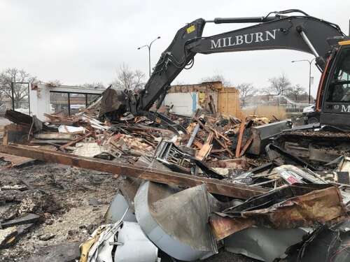 Submarine Express leveled to clear way for bank in downtown Mount Prospect