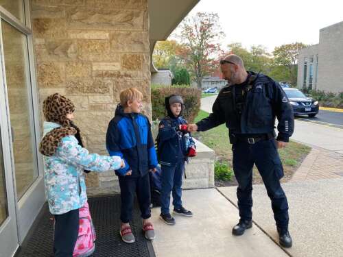 Fist Bump Friday at St. Emily School