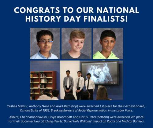 Mead Jr. High students place in National History Day contest