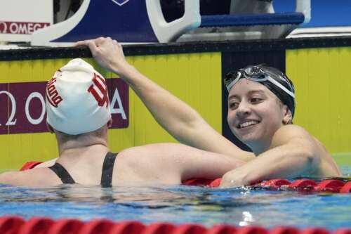 On a night for doubling up, Lilly King also takes home an engagement ring
