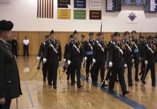 Marmion JROTC cadets receive promotions