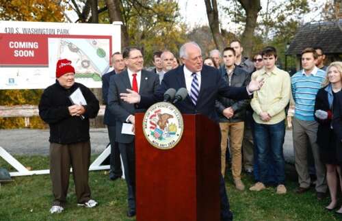 Long-awaited Naperville Riverwalk park now under construction
