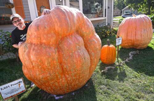 ‘Best day ever’: Wheaton man grows 2,000-pound pumpkin