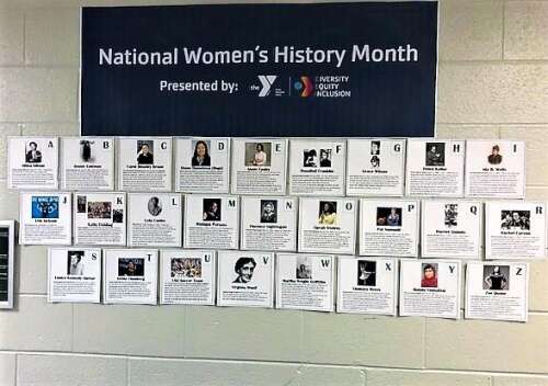 The 'ABCs of Women's History' Exhibit on Display at the North Suburban YMCA
