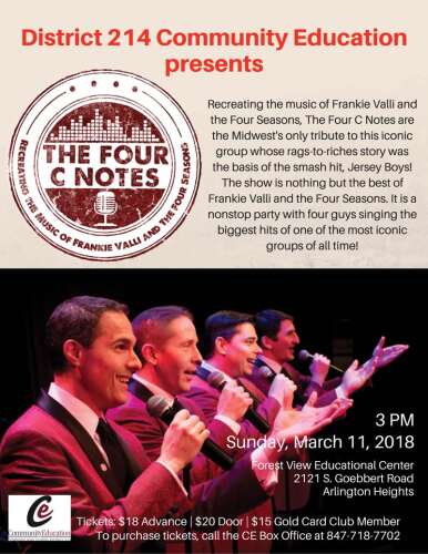 The Four C Notes pay homage to Frankie Valli and the Four Seasons