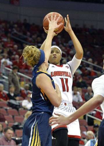 Hines-Allen, Jones lead No. 5 Louisville to easy win in WNIT