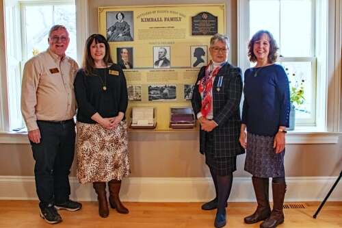 DAR unveils plaque at ceremony honoring Nancy Currier Kimball