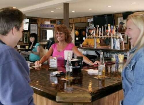 Diners can soak up the view at Snug Harbor