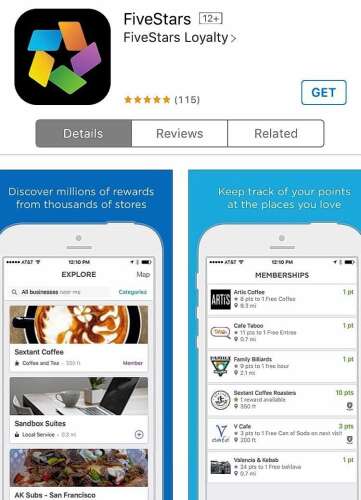 App reviews: FiveStars, LevelUp