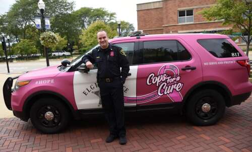 Cop from Elgin only police officer among “Real Men Wear Pink” ambassadors