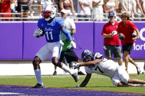 SMU tops TCU 42-34 in 100th meeting of Dallas-area rivals