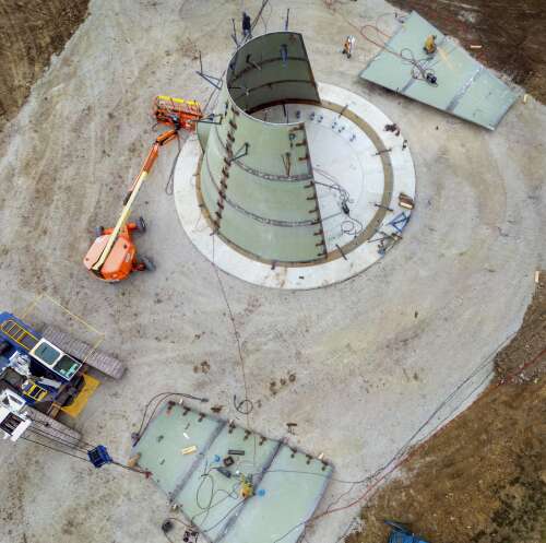 Skyview: Construction of South Elgin’s new water storage tank