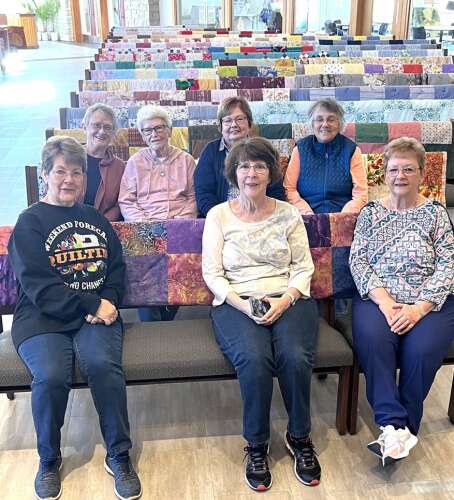 Prairie Pointe Quilters complete annual project at Huntley church