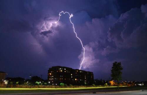 tornadoes and lightning