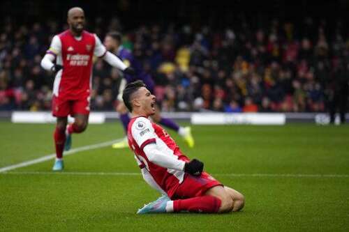Saka inspires Arsenal to 3-2 victory over Watford in EPL