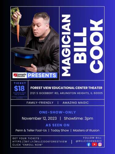 Master of Magic Bill Cook conjuring a night of wonder at Forest View