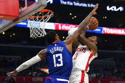 Clippers edge Rockets 95-93 on George's clutch jumpers