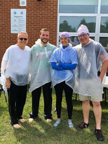 Oak Grove administrators brave pies to encourage summer reading