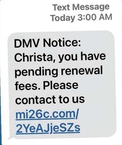 Scam alert: Beware of texts claiming to be from secretary of state's office