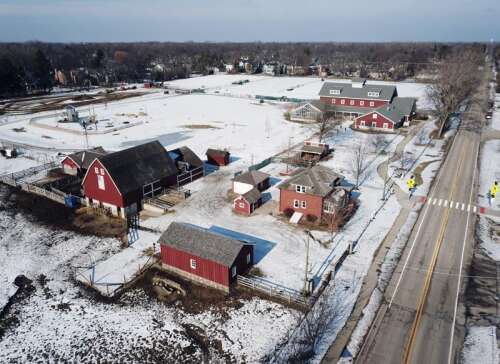 Herald's Sky View: Historic Wagner Farm's red buildings stand out ...